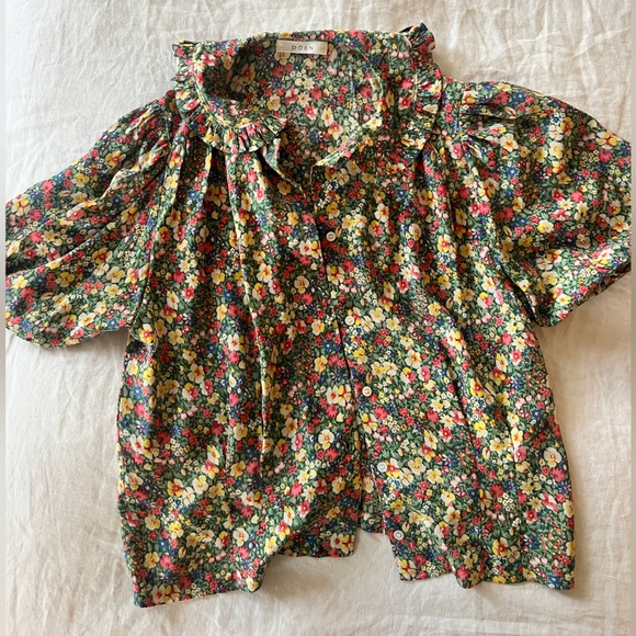 Doen | Tops | Euc Doen Silk Floral Top | Poshmark